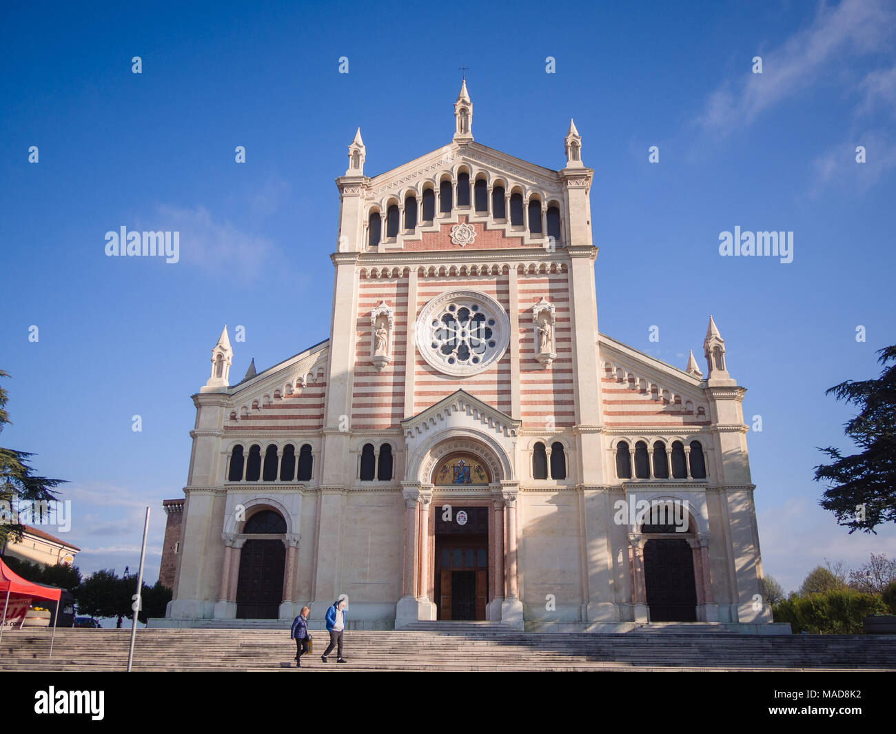 Lonigo, Italy - March 26, 2017: The Cathedral of Lonigo is the parish ...
