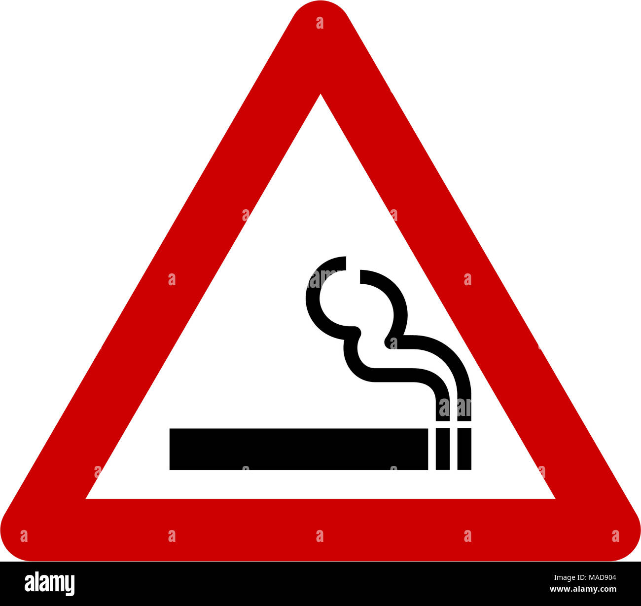 Warning sign with smoking symbol Stock Photo - Alamy