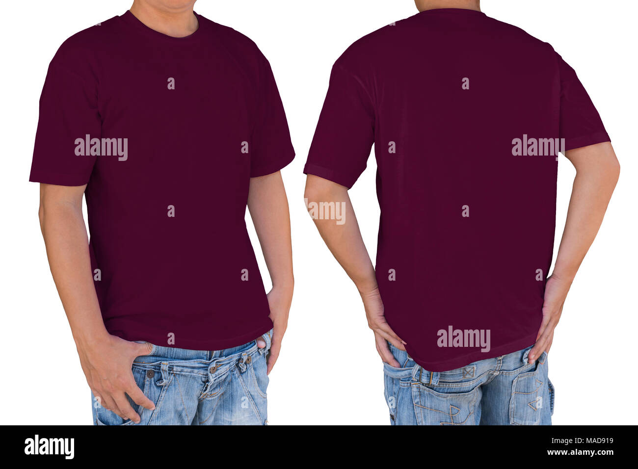 Plain Dark Red T Shirt