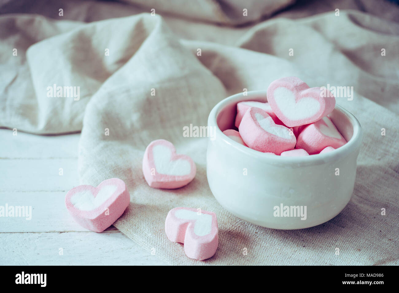 Pink marshmallows in shape hi-res stock photography and images - Alamy