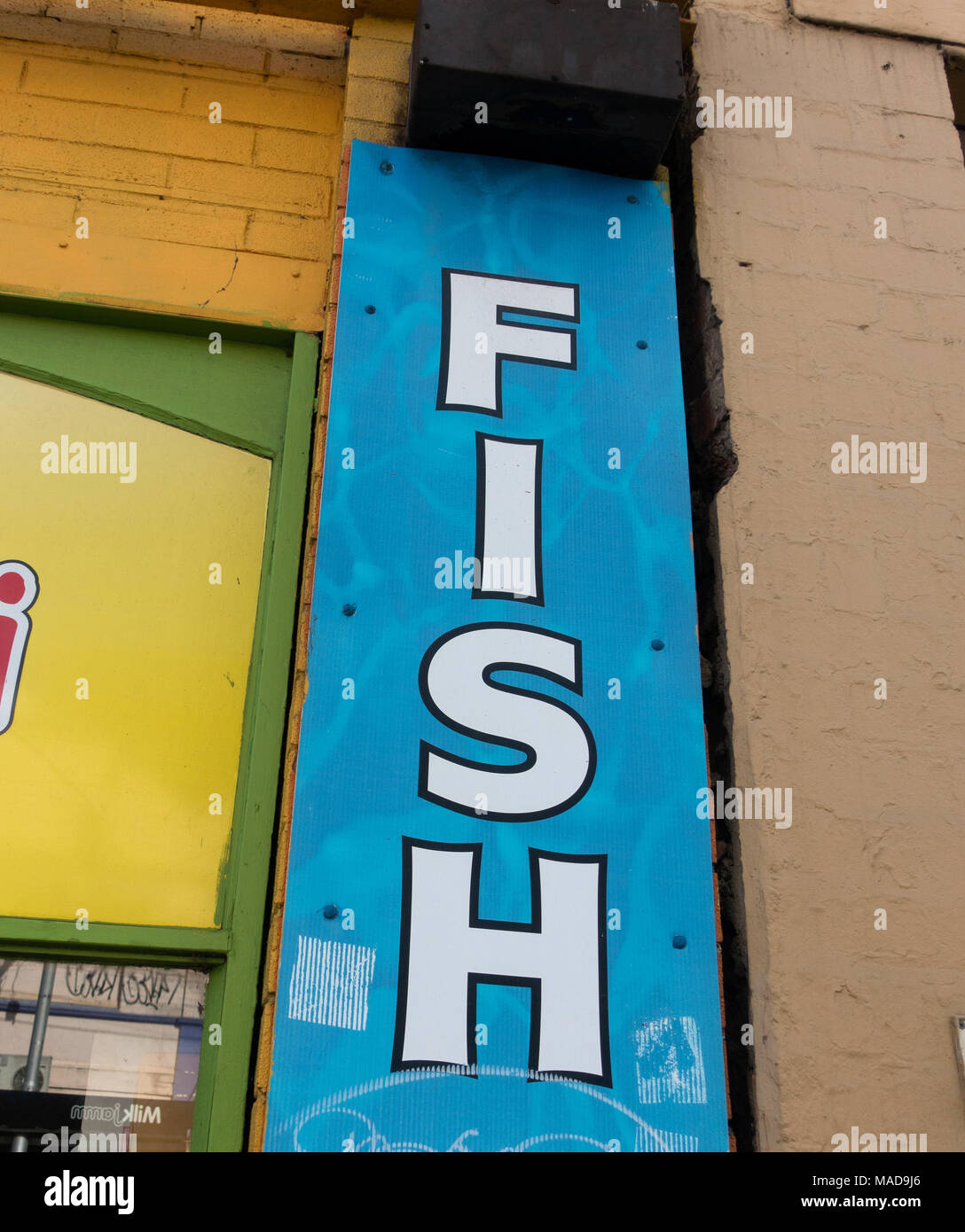 Fish shop sign Stock Photo - Alamy