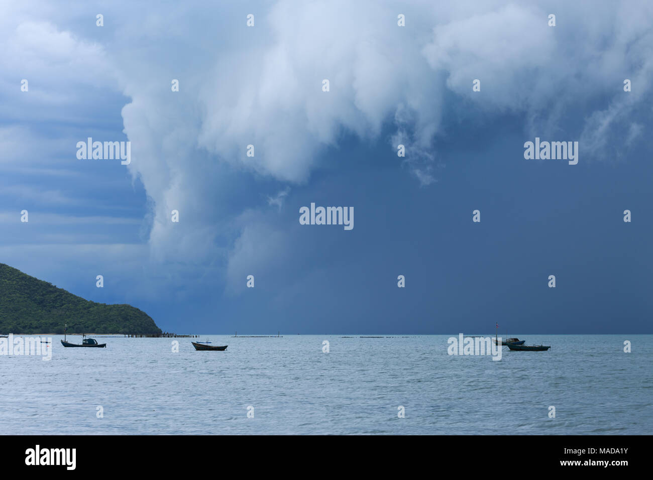 Storm over the sea Stock Photo - Alamy