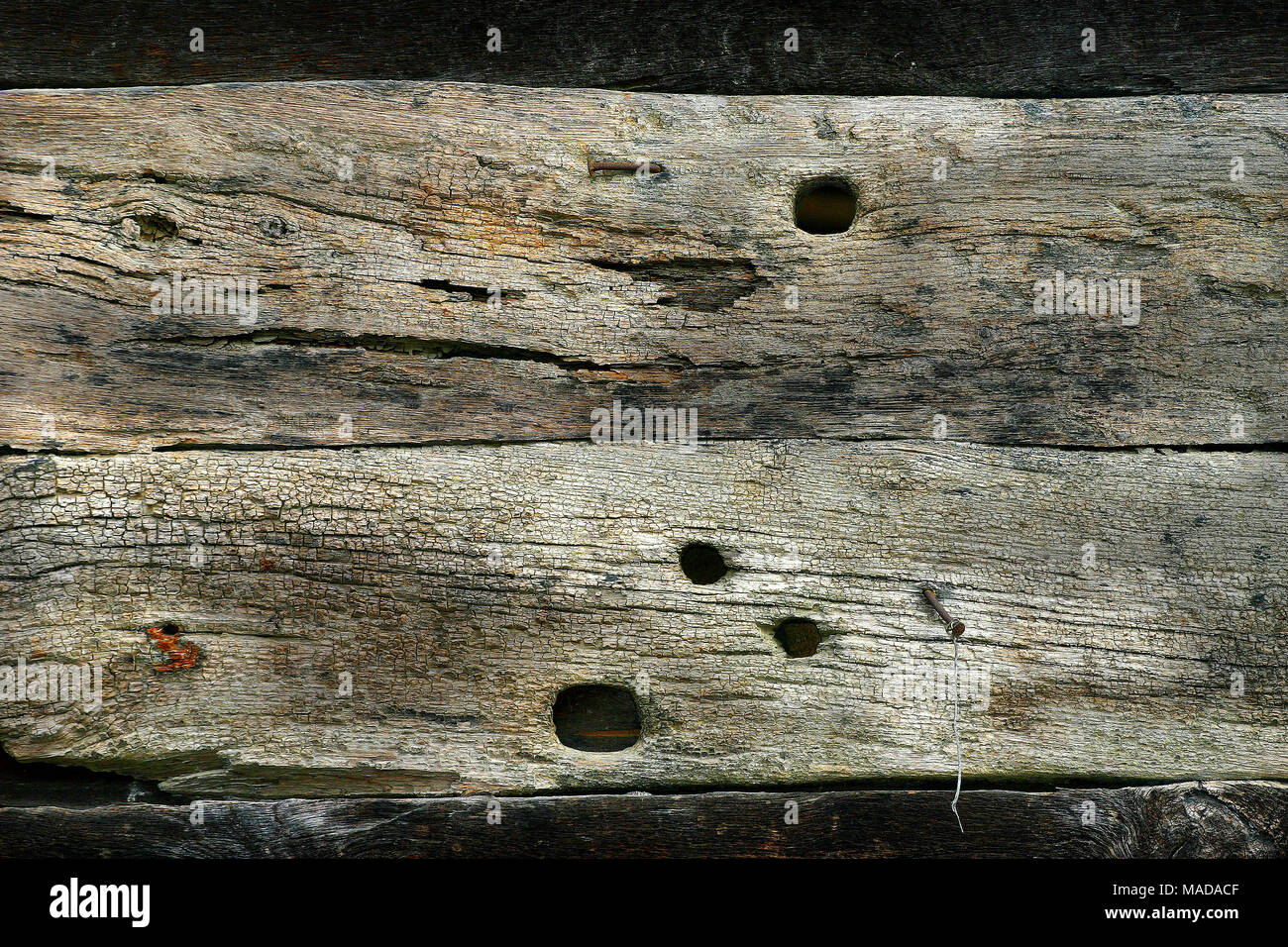 Texture of old wood strips Stock Photo - Alamy