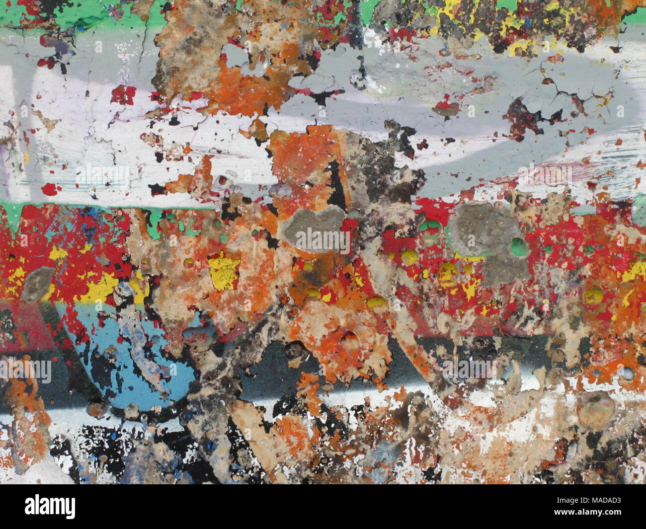 Old wall with worn off paint Stock Photo - Alamy