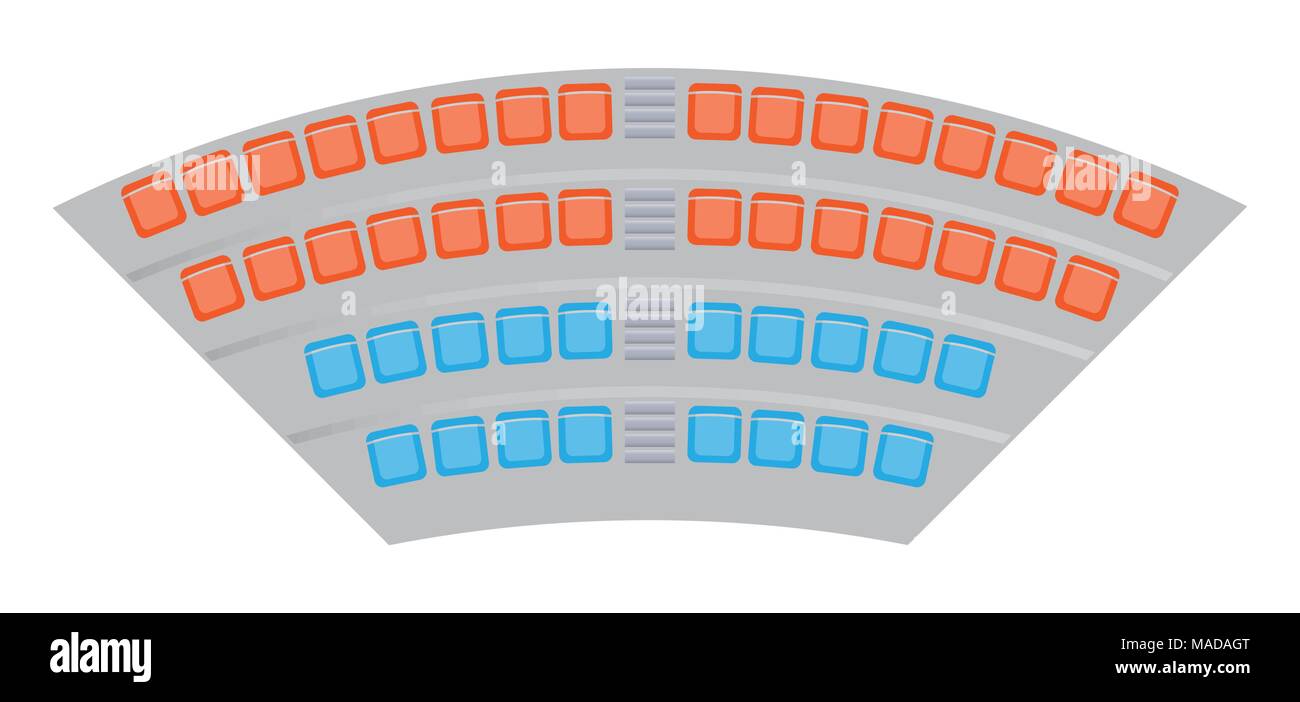 Top View show of Seats map at the football stadium Stock Vector Image ...