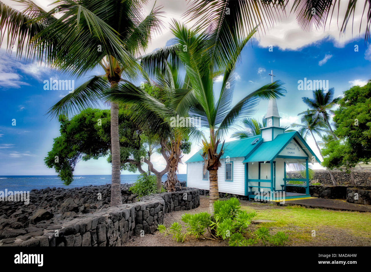 St. Peter's Catholic Church. Kona, Hawaii The Big Island Stock Photo ...