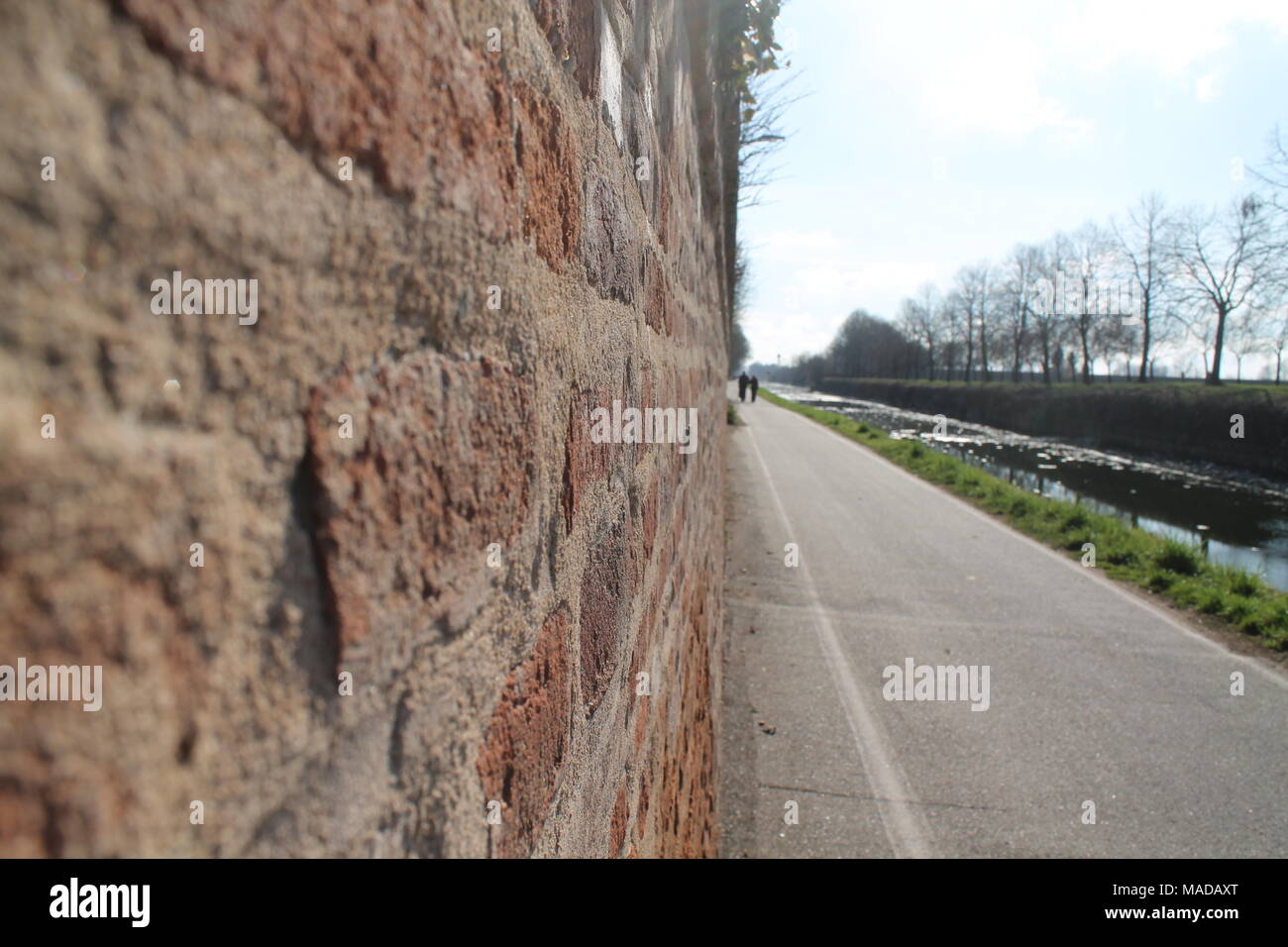 Brick wall stone background - texture for continuous rocks Stock Photo ...