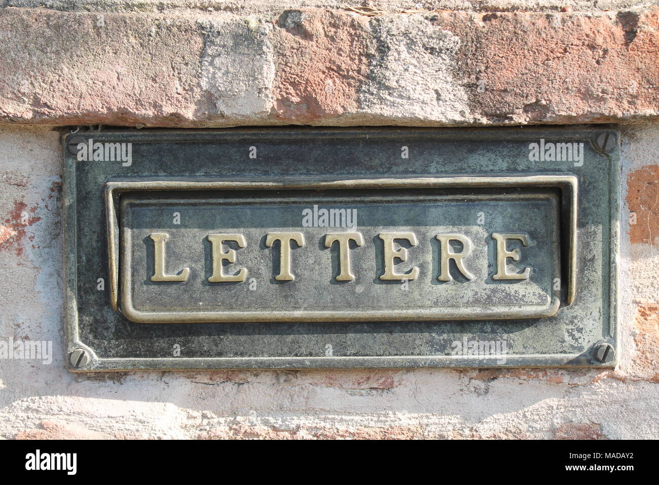 Old letterbox at a historic facade Stock Photo - Alamy