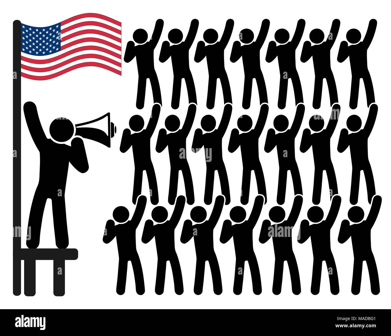 Concept sign of political leader and his followers Stock Photo - Alamy