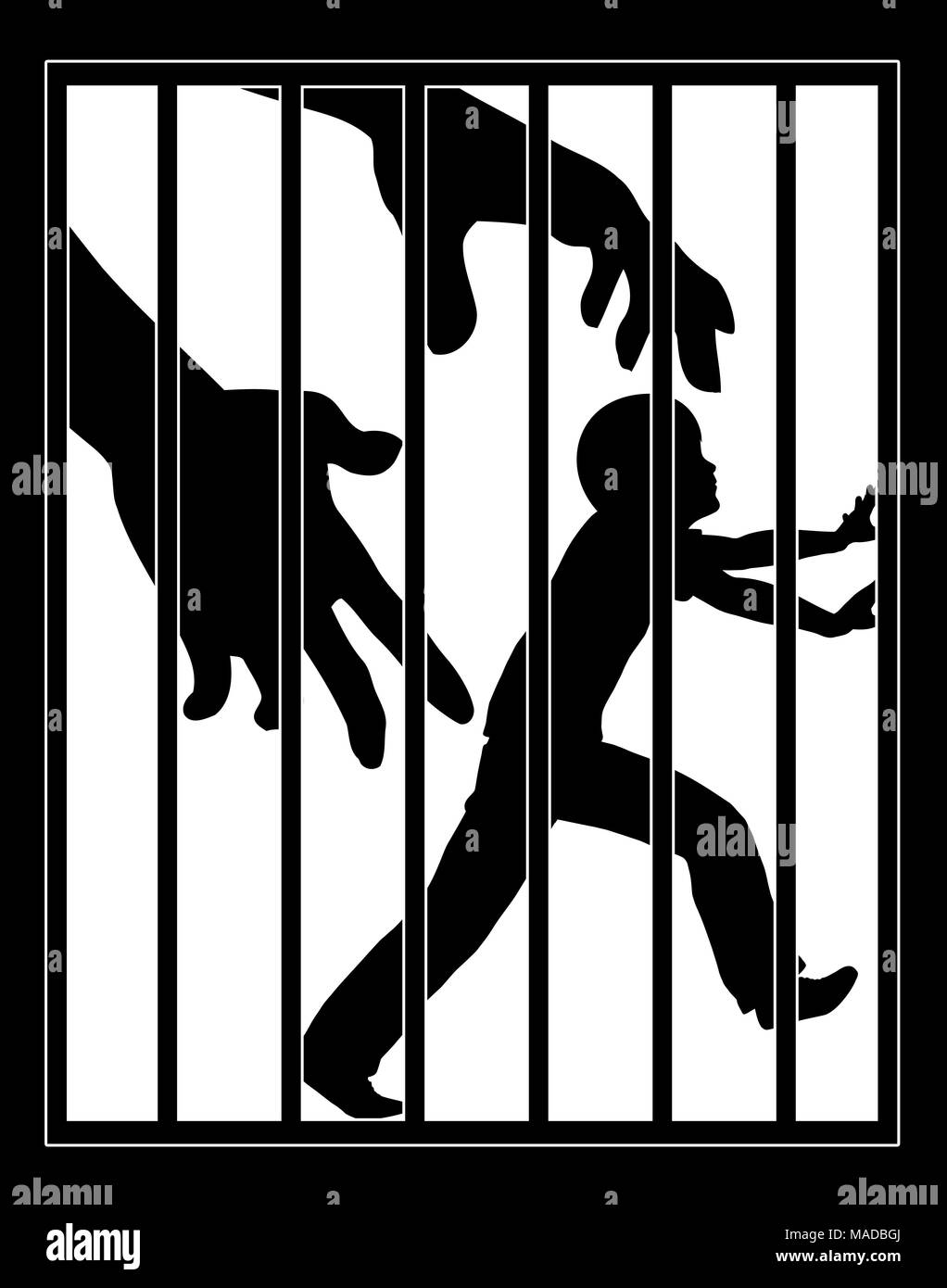 Teen in panic of being trapped in a confined space Stock Photo - Alamy