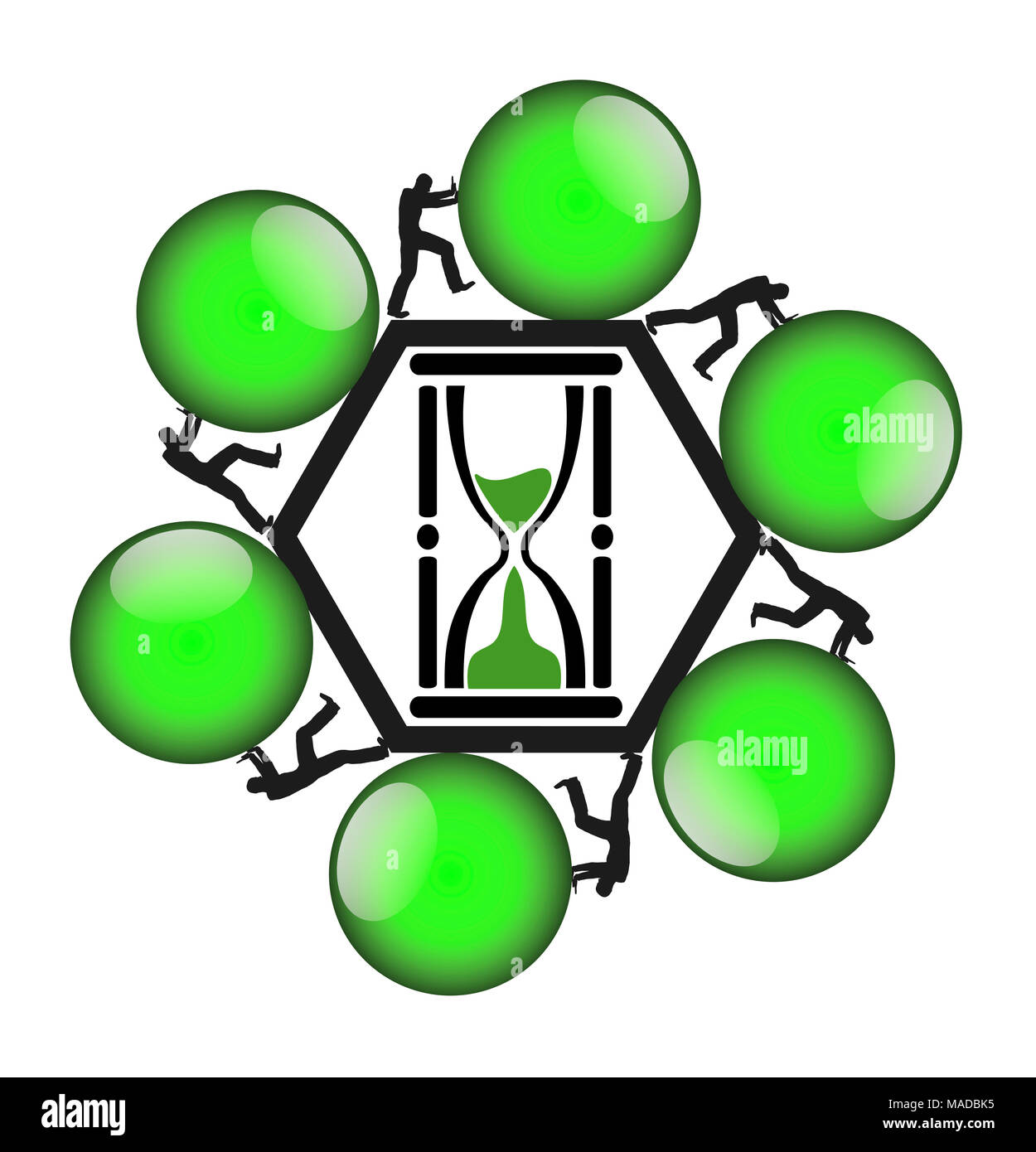 Concept sign for the boring routine against the time Stock Photo - Alamy