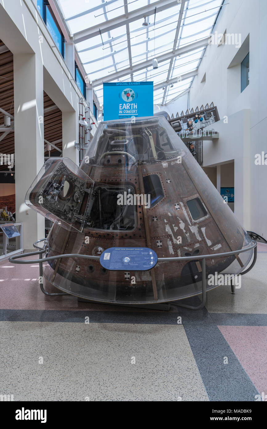 Apollo 18 command module, Science Museum, Los Angeles Stock Photo - Alamy
