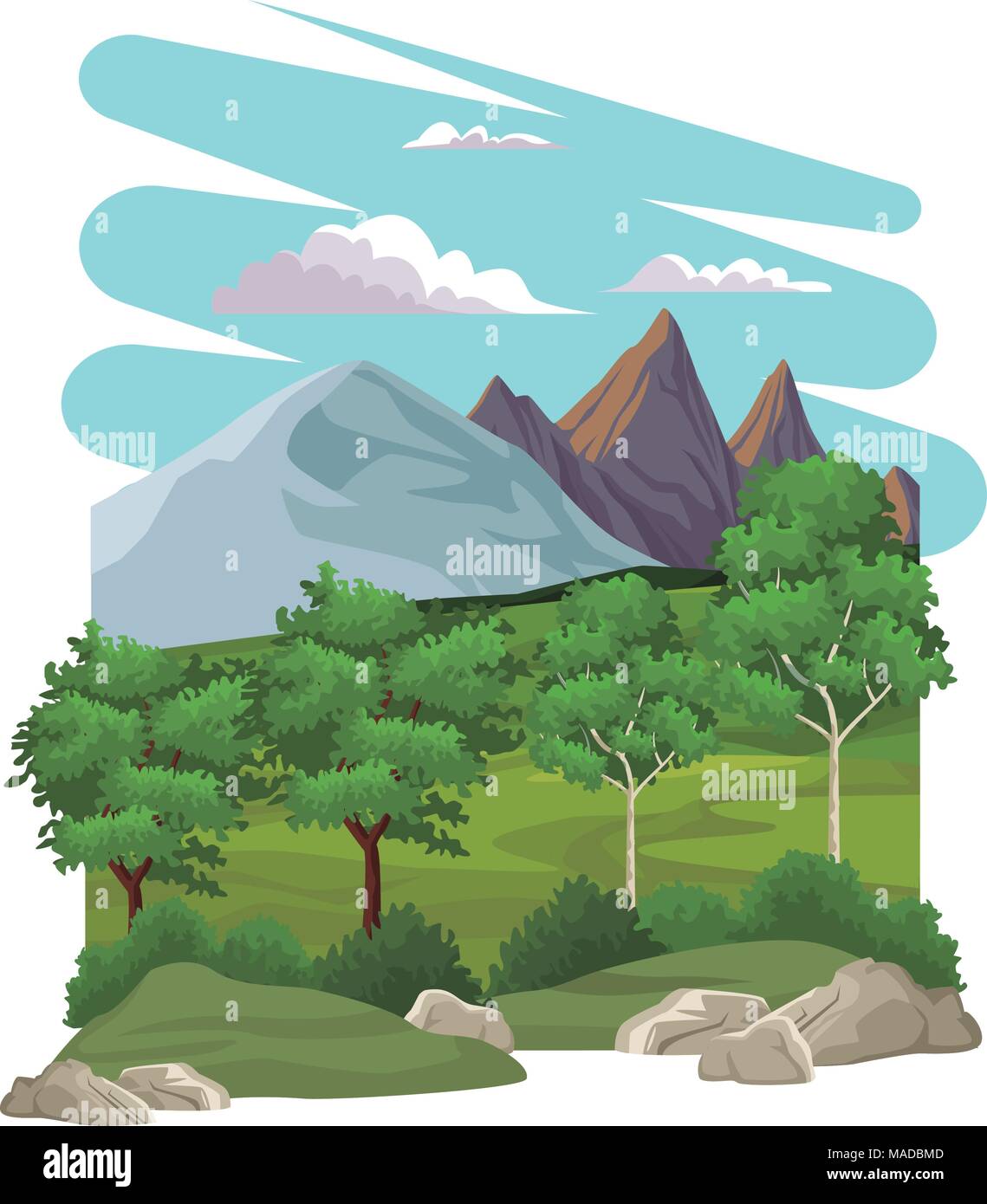 Beautiful nature landscape Stock Vector Image & Art - Alamy