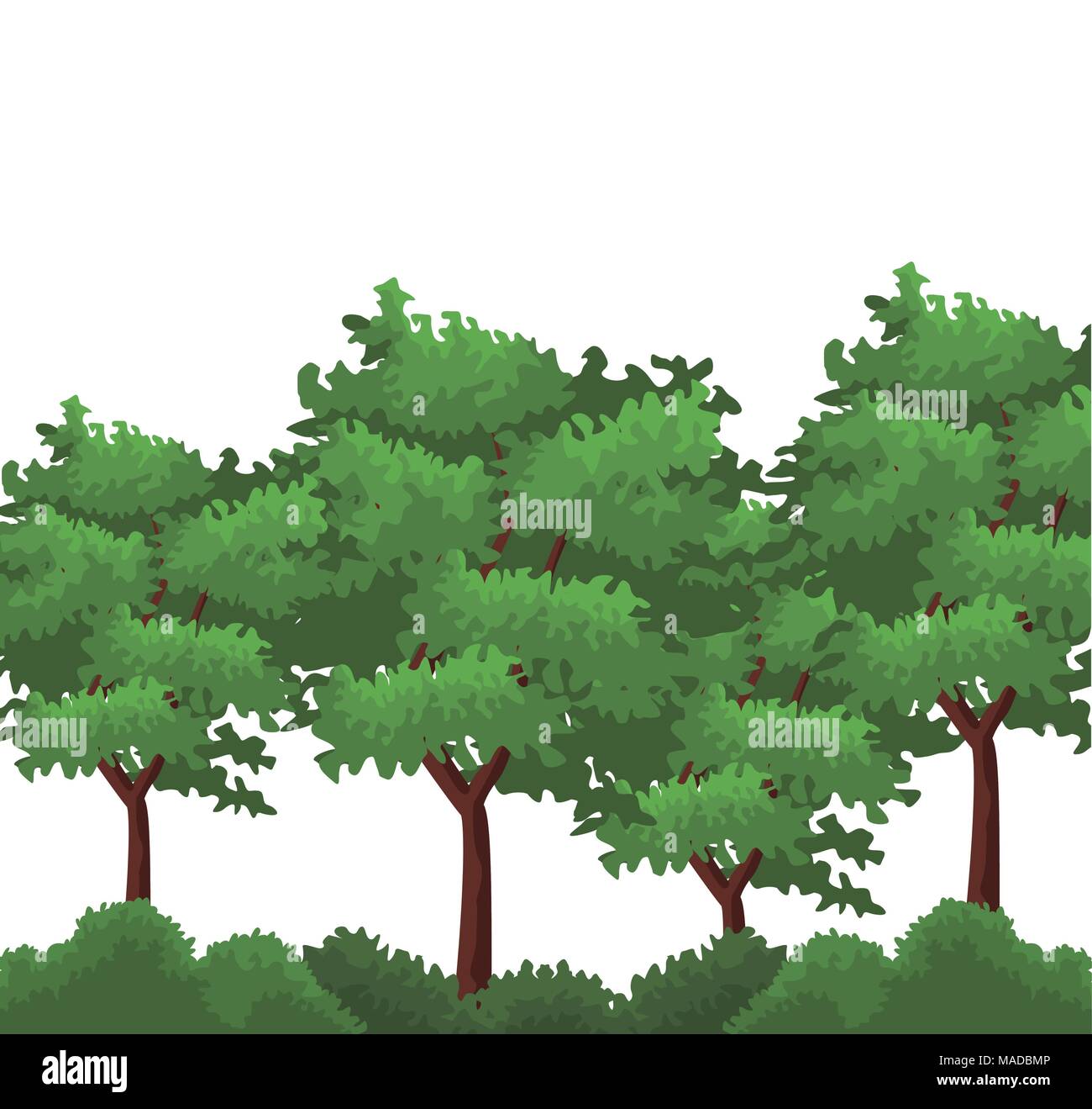 Trees and bushes Stock Vector Image & Art - Alamy