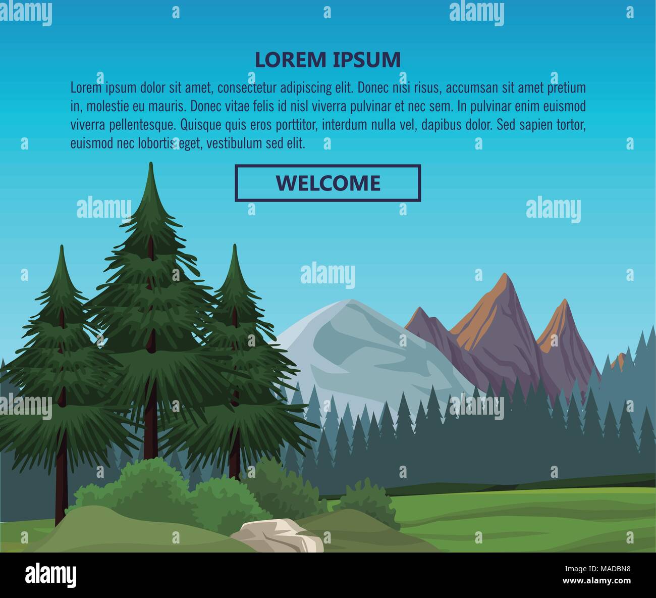 Nature landscape infographic Stock Vector Image & Art - Alamy