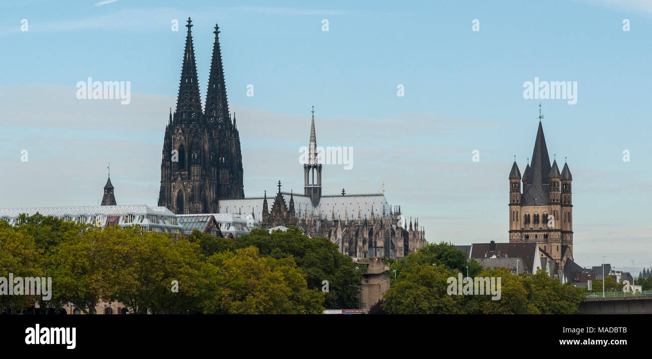 The view of the Roman Catholic Gothic Cathedral Kolner Dom, World ...