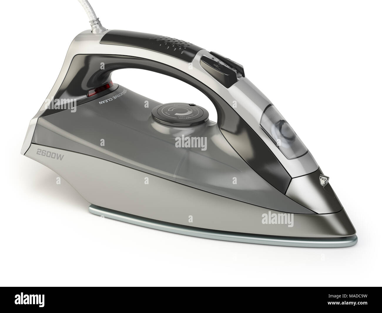 Steam iron isolated on white background. 3d illustration Stock Photo ...
