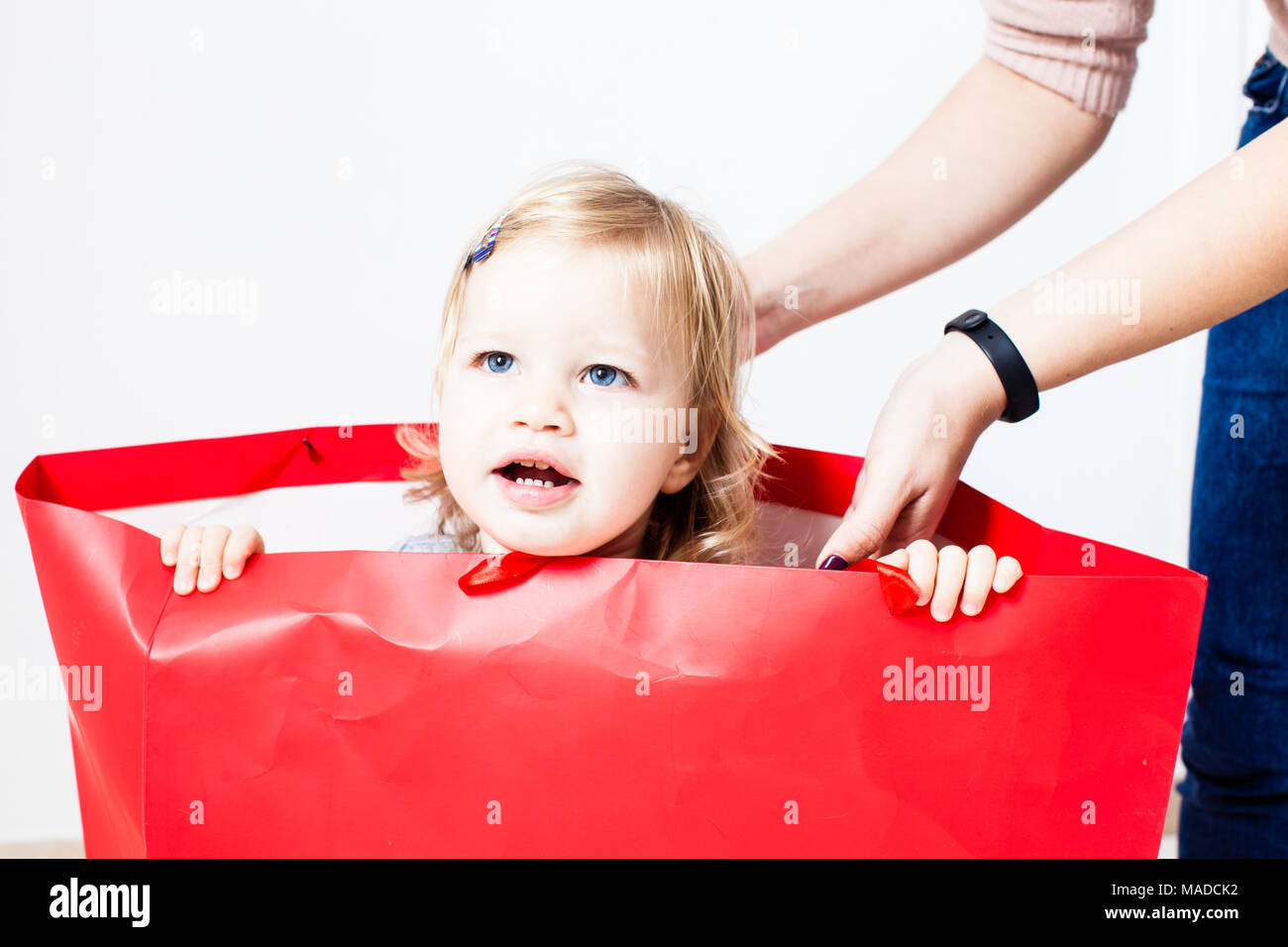 The boy inside packet Stock Photo - Alamy
