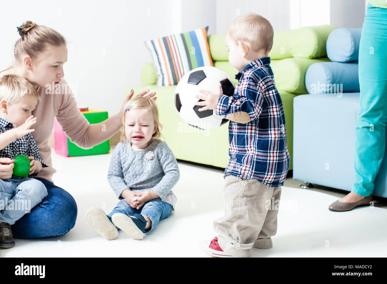 Kid crying football hi-res stock photography and images - Alamy