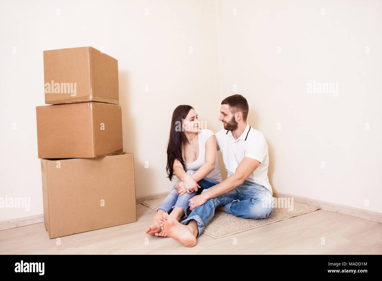 The couple rest after work Stock Photo - Alamy