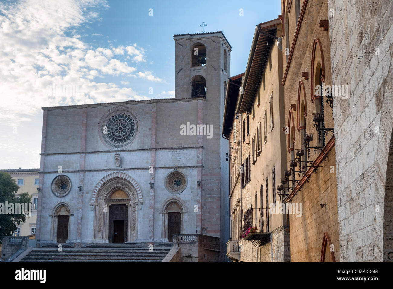 Historic buildings of Todi, Perugia, Umbria, Italy, in the main square ...