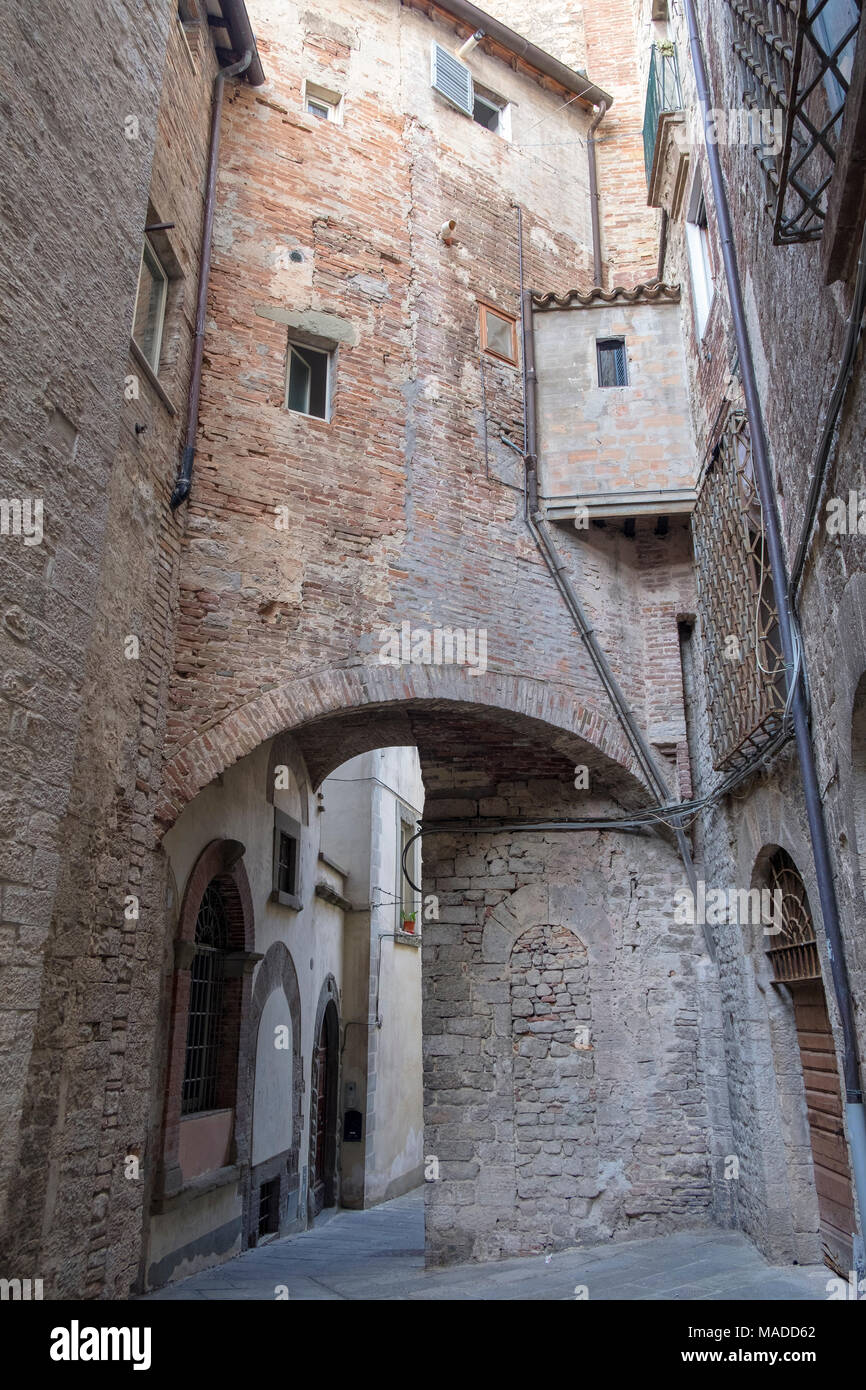 Historic buildings of Todi, Perugia, Umbria, Italy, typical street ...