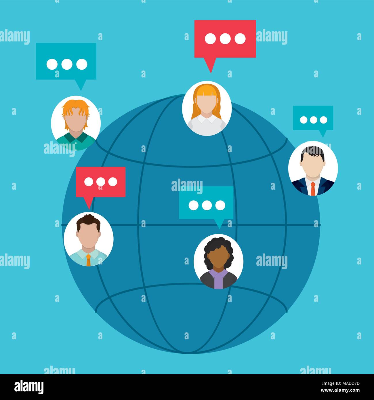 People chatting around the world Stock Vector Image & Art - Alamy