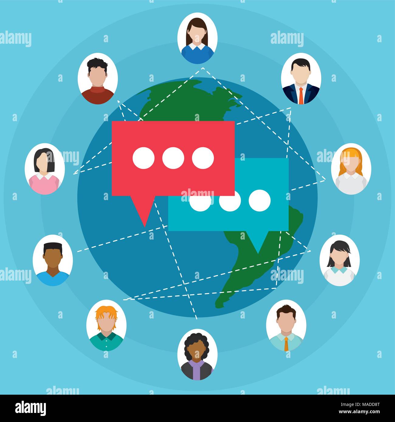 People chatting around the world Stock Vector Image & Art - Alamy