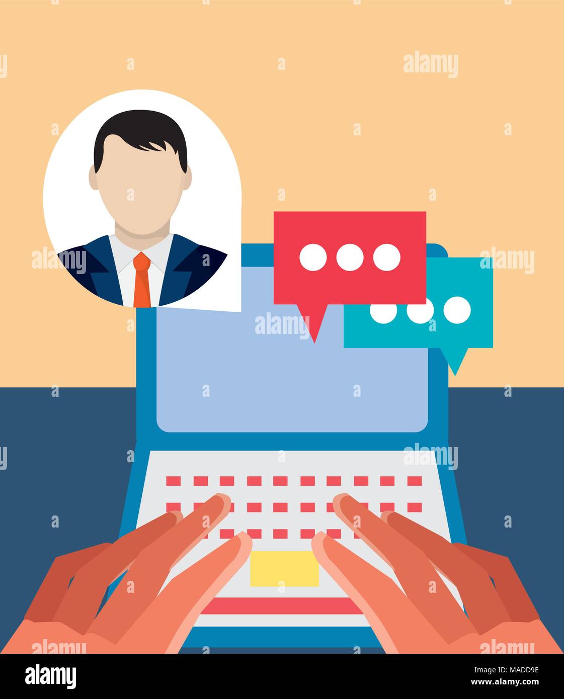 Using laptop for chat Stock Vector Image & Art - Alamy