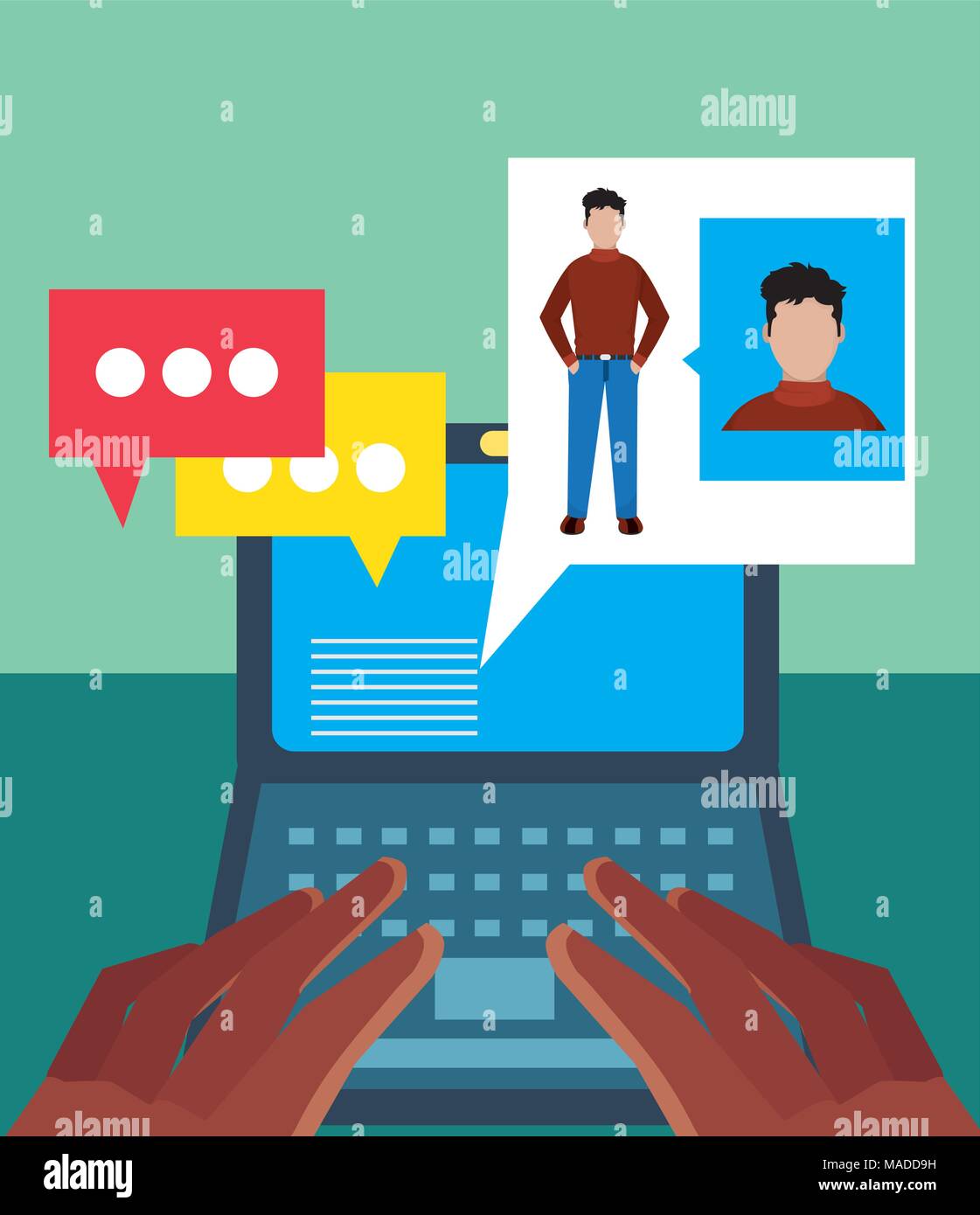 Man using laptop customer Stock Vector Images - Alamy