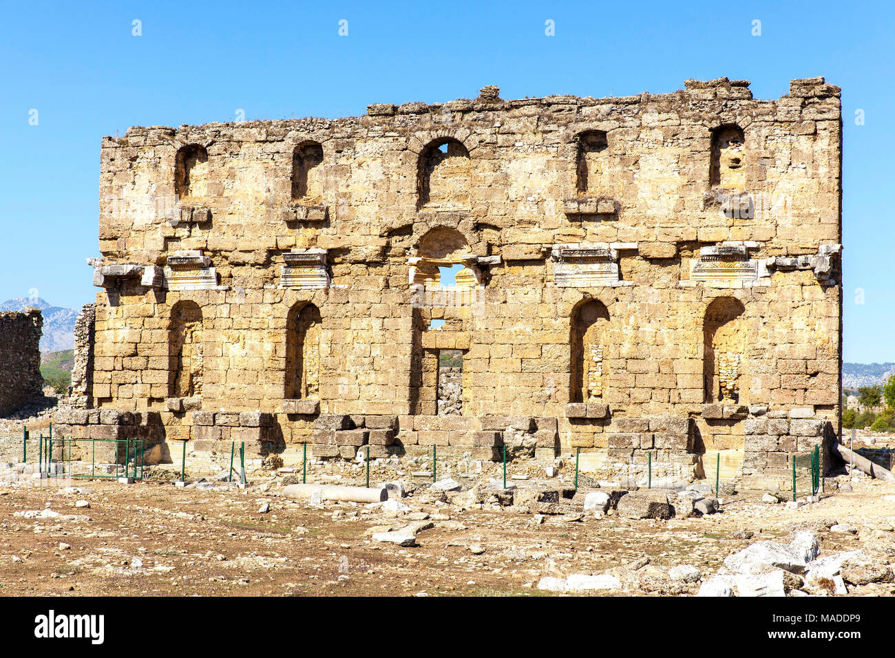 Ruins of ancient city of Aspendos in Antalya in Turkey Stock Photo - Alamy