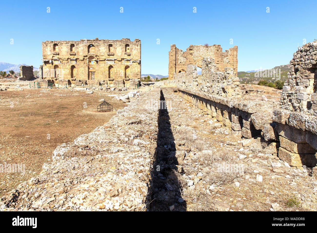 Ruins of ancient city of Aspendos in Antalya in Turkey Stock Photo - Alamy