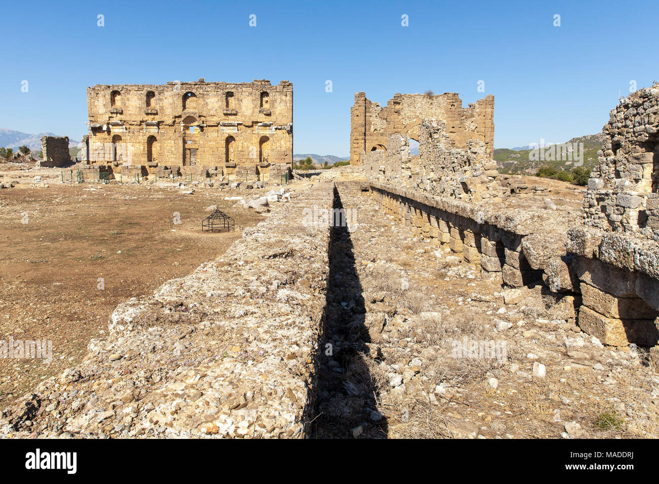 Ruins of ancient city of Aspendos in Antalya in Turkey Stock Photo - Alamy