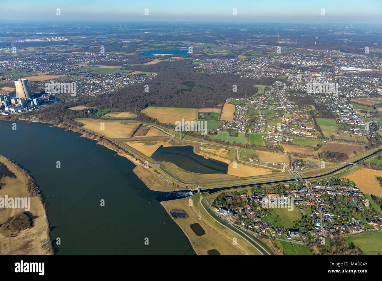Emscher estuary after the first reconstruction phase, estuary river ...