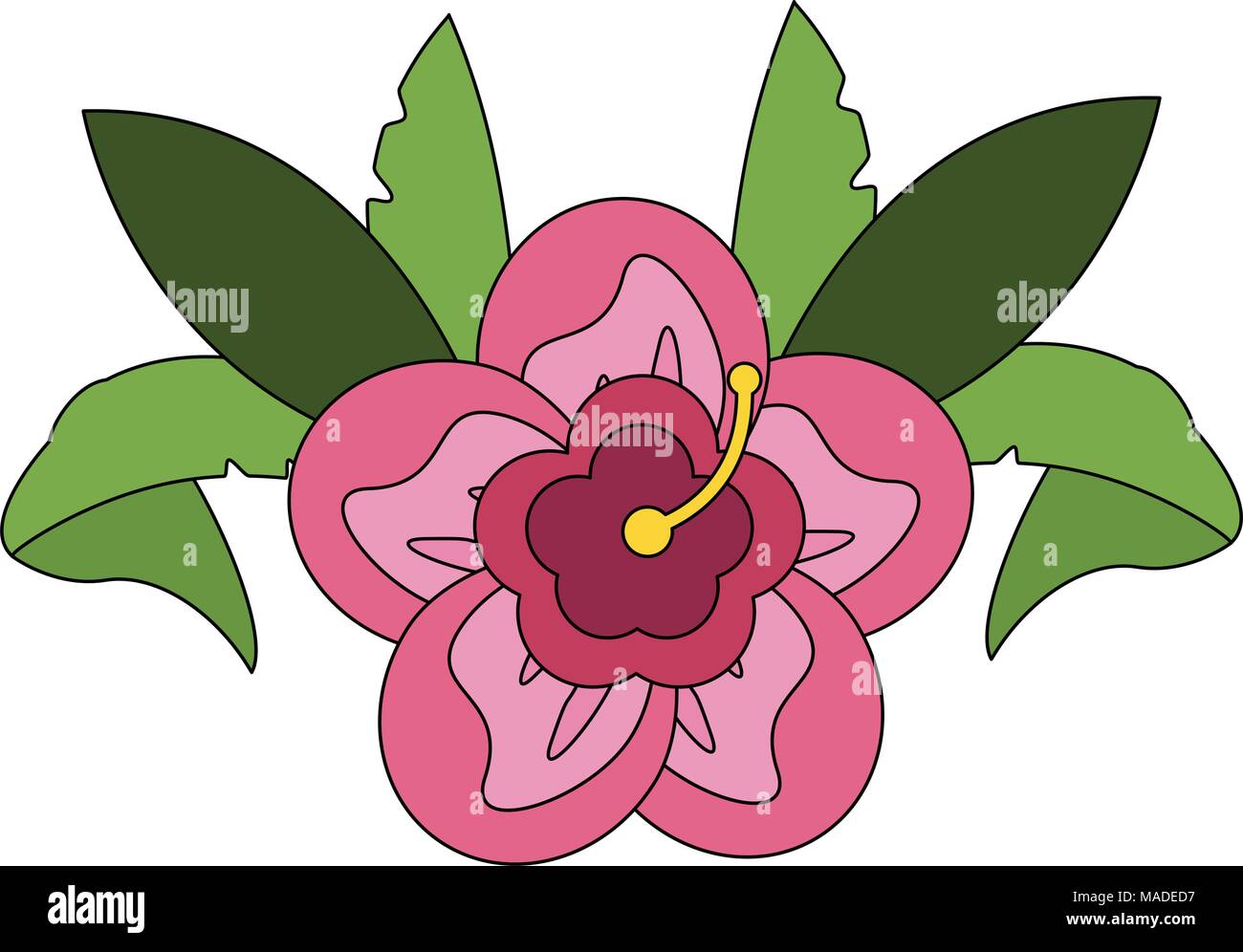 Beautiful flower cartoon Stock Vector Image & Art - Alamy