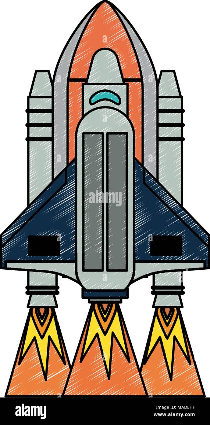 Spaceship taking off scribble Stock Vector Image & Art - Alamy
