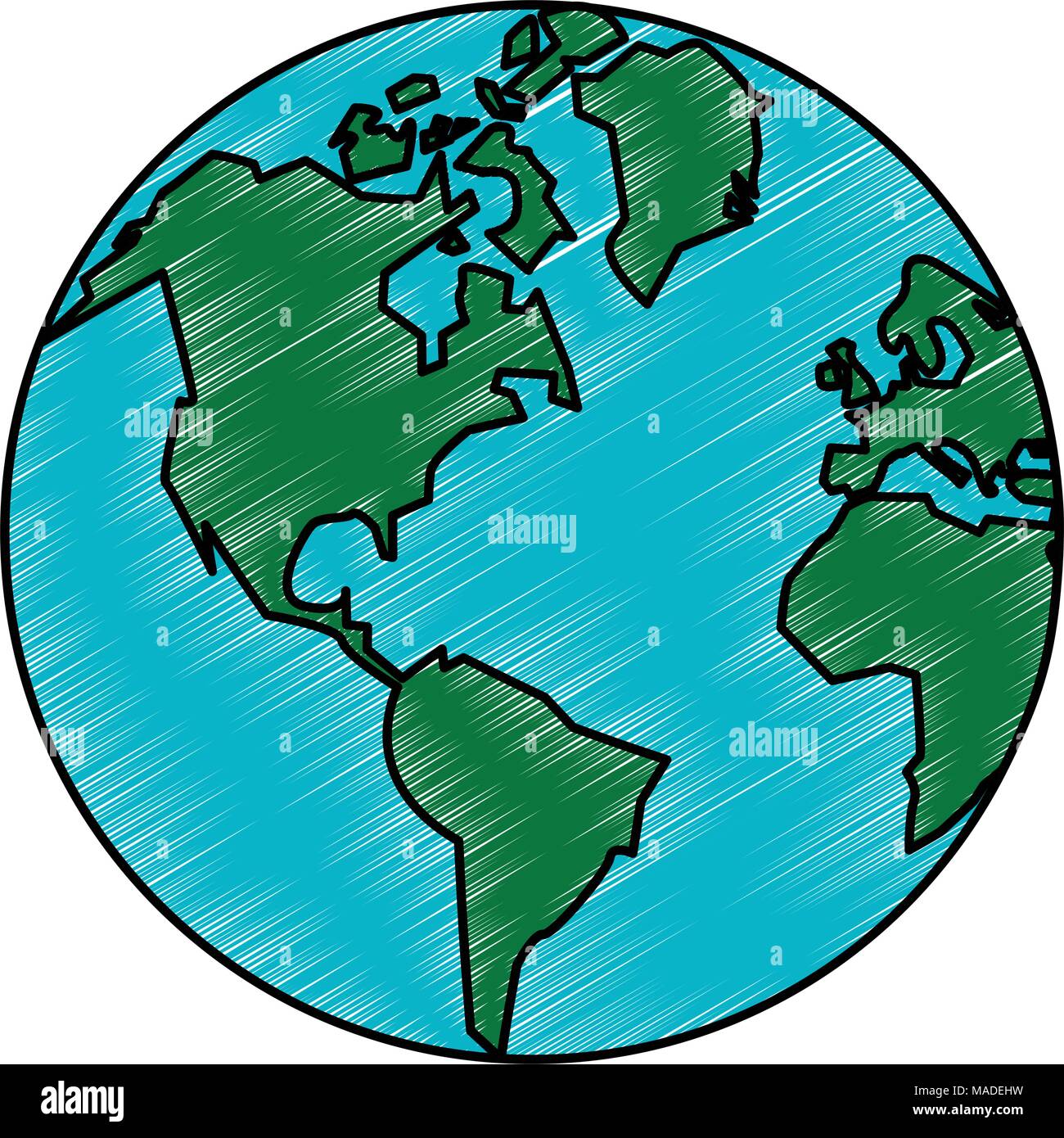 Earth planet symbol scribble Stock Vector Image & Art - Alamy