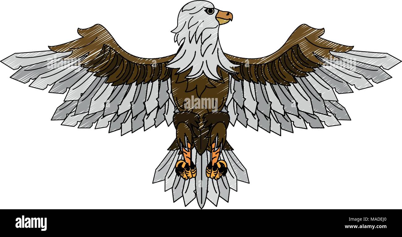 Eagle hawk symbol scribble Stock Vector Image & Art - Alamy