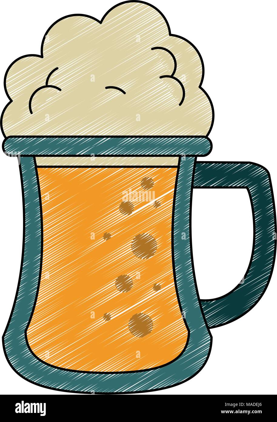 Beer glass cup scribble Stock Vector Image & Art - Alamy
