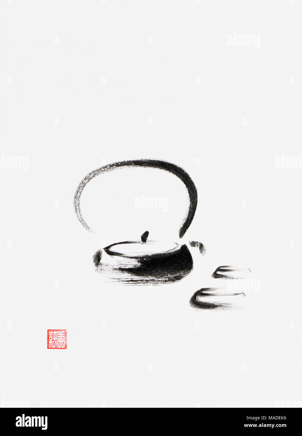 Japanese Tea Ceremony Drawing High Resolution Stock Photography and ...