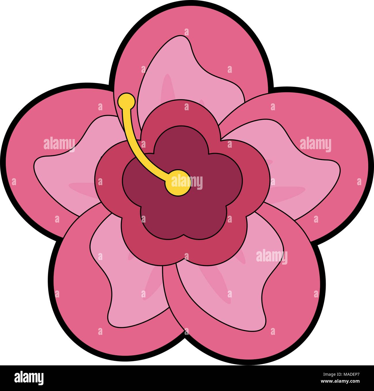 Beautiful flower cartoon Stock Vector Image & Art - Alamy