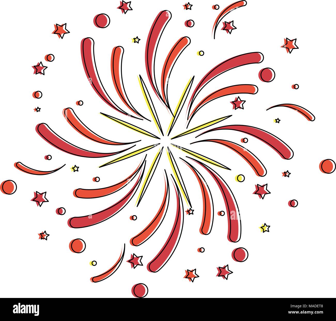 Fireworks exploding isolated Stock Vector Image & Art - Alamy