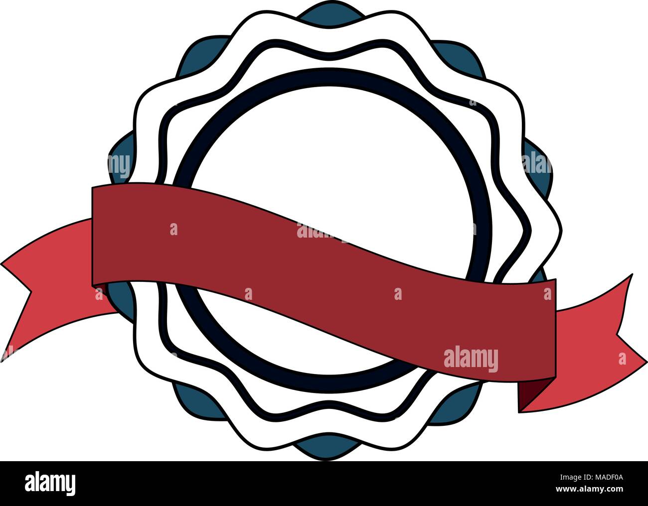Badge with ribbon banner Stock Vector Image & Art - Alamy