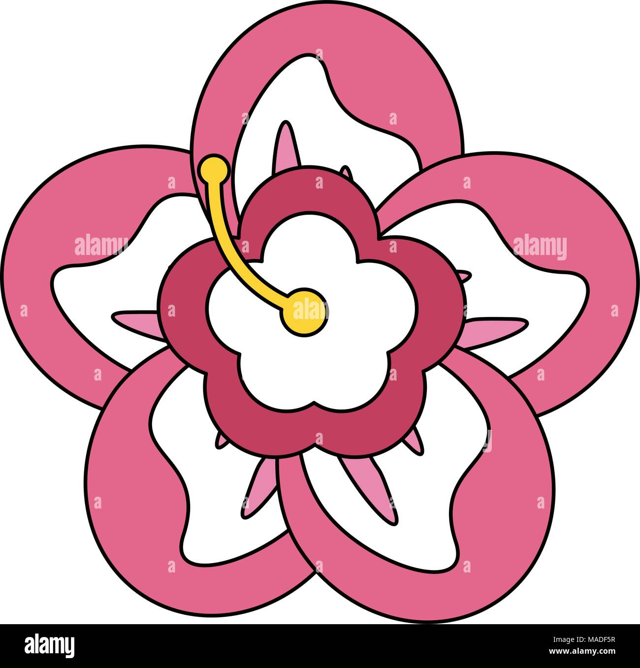 Beautiful flower cartoon Stock Vector Image & Art - Alamy