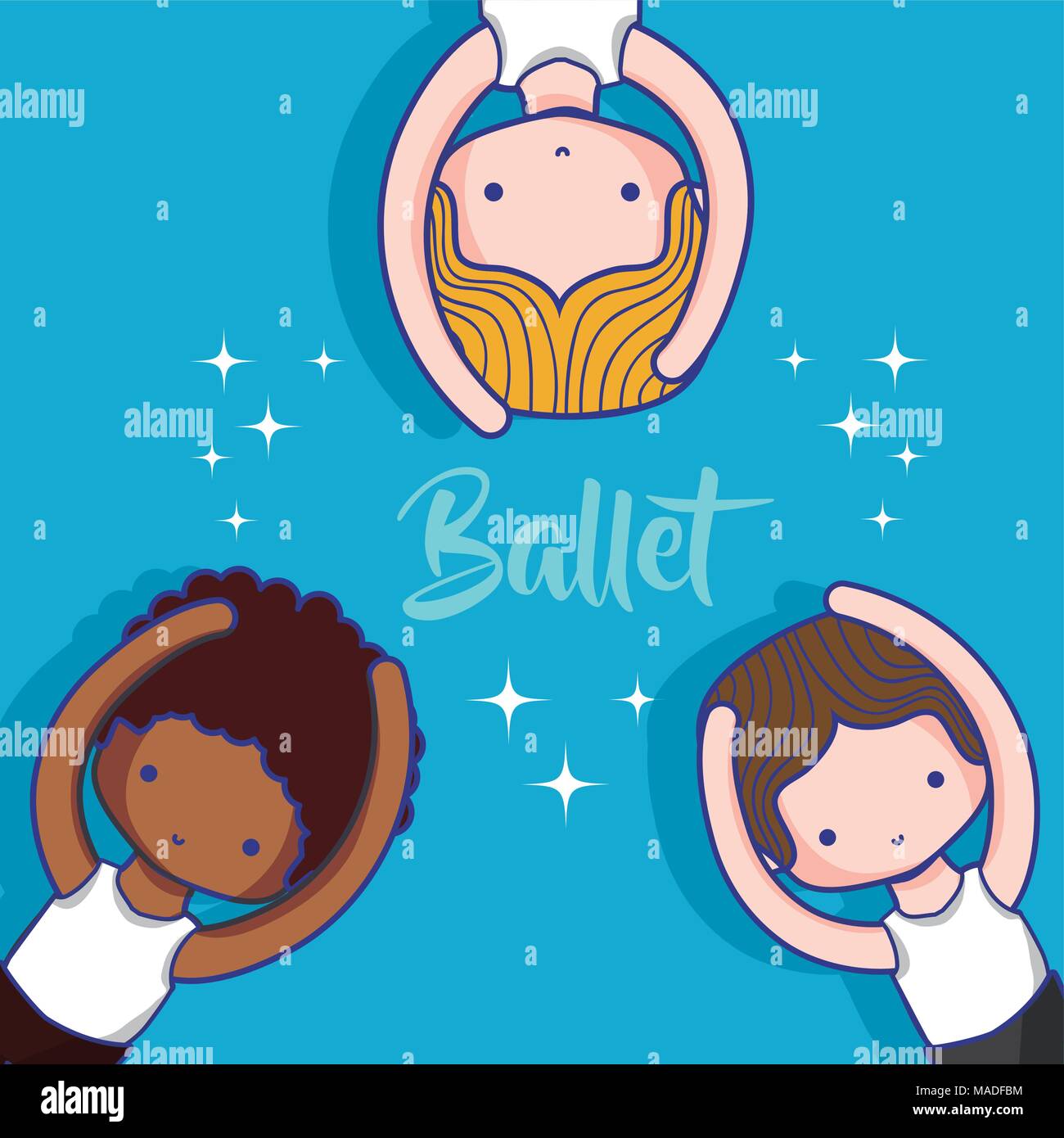 Cute ballet boys cartoons vector illustration graphic design Stock ...