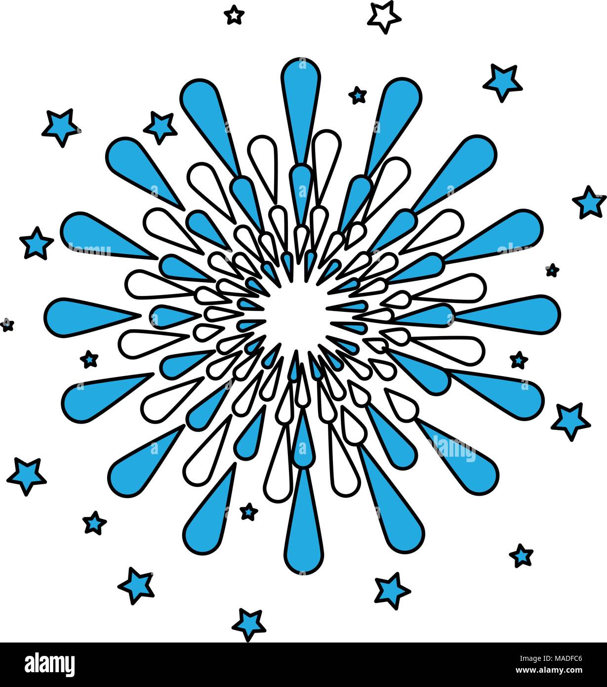 Fireworks exploding isolated blue icon Stock Vector Image & Art - Alamy