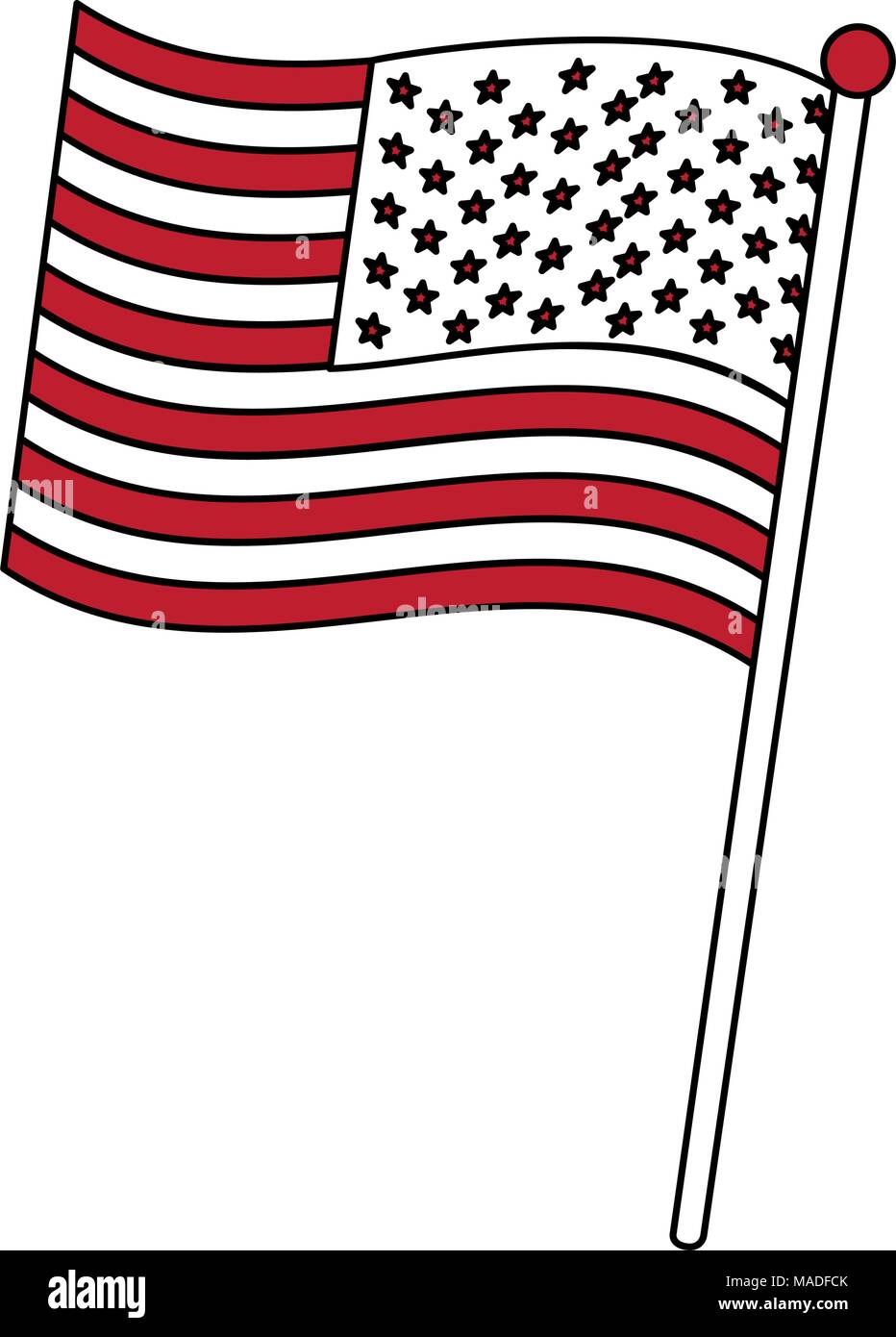 United States flag red icon Stock Vector Image & Art - Alamy