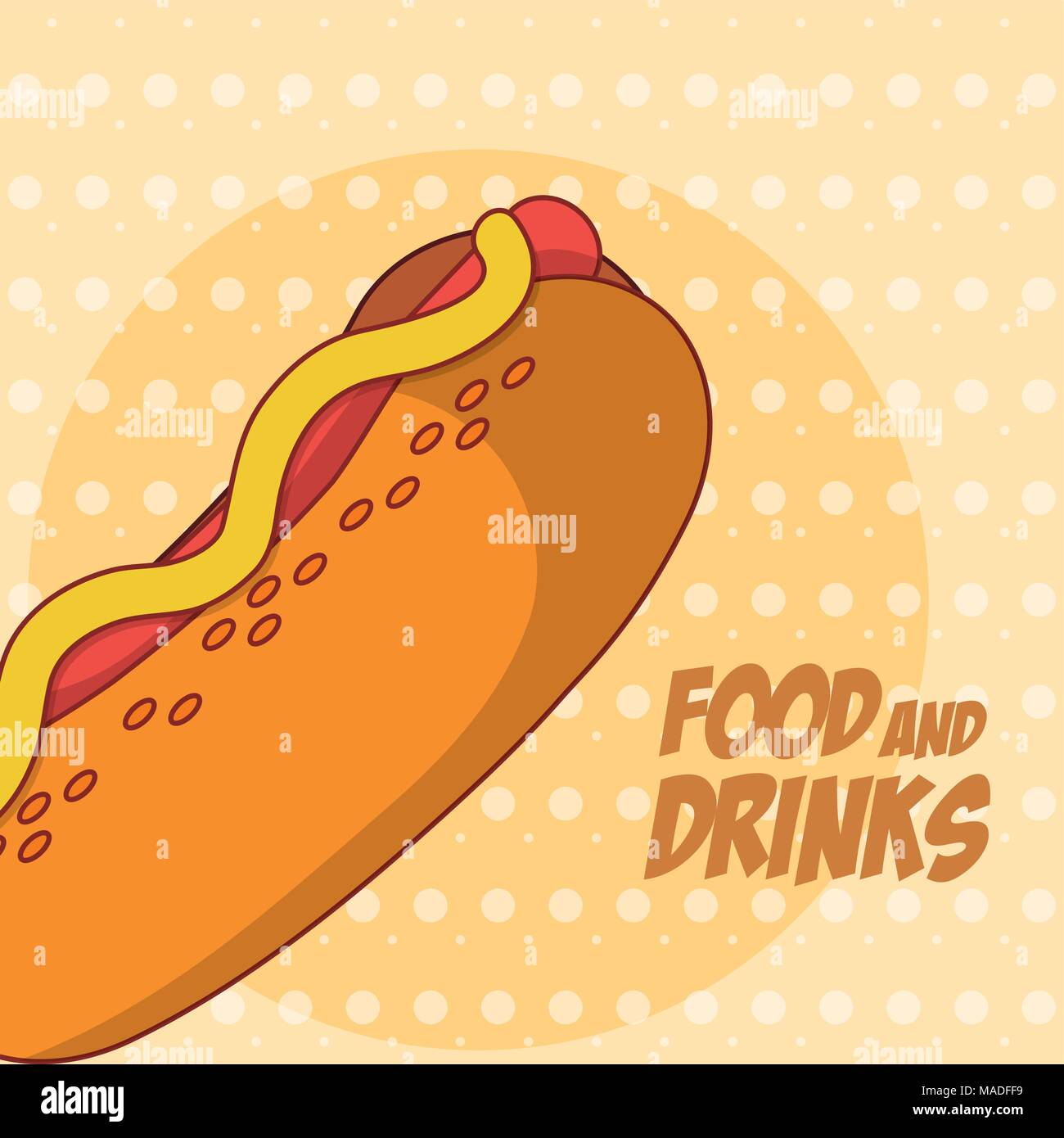 Delicious hot dog vector illustration graphic design Stock Vector Image ...