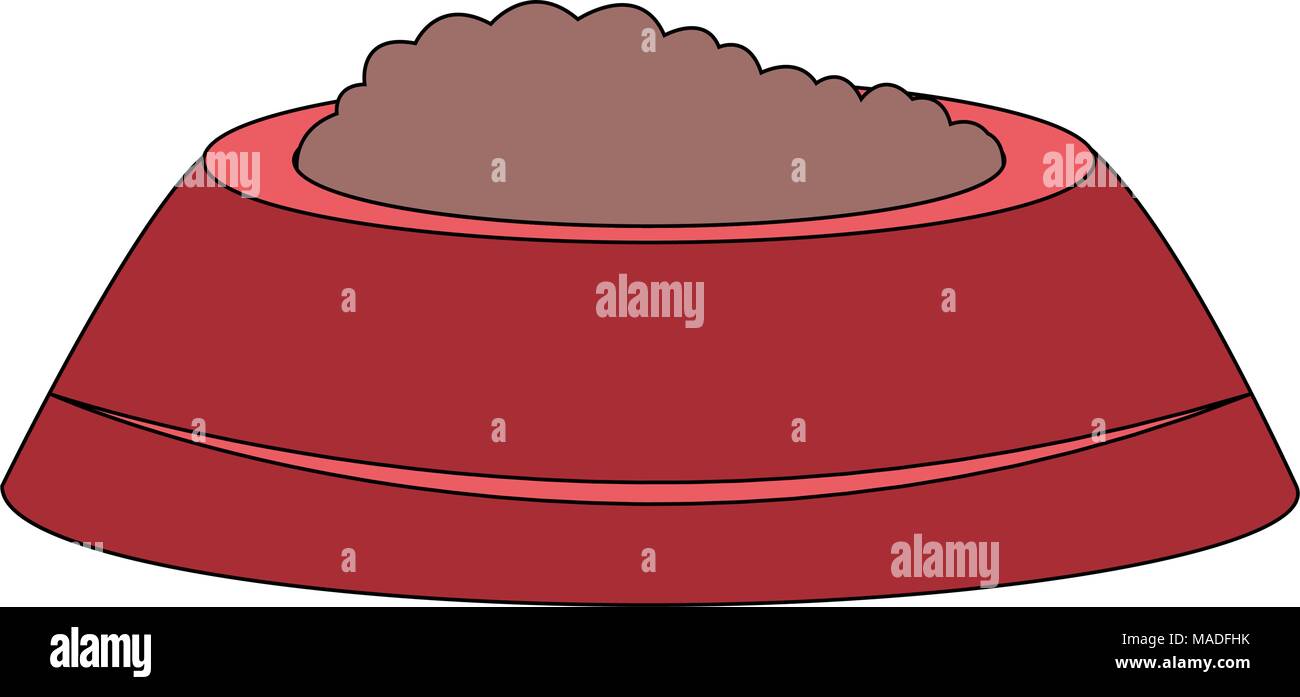 Dog food on bowl Stock Vector Images - Alamy