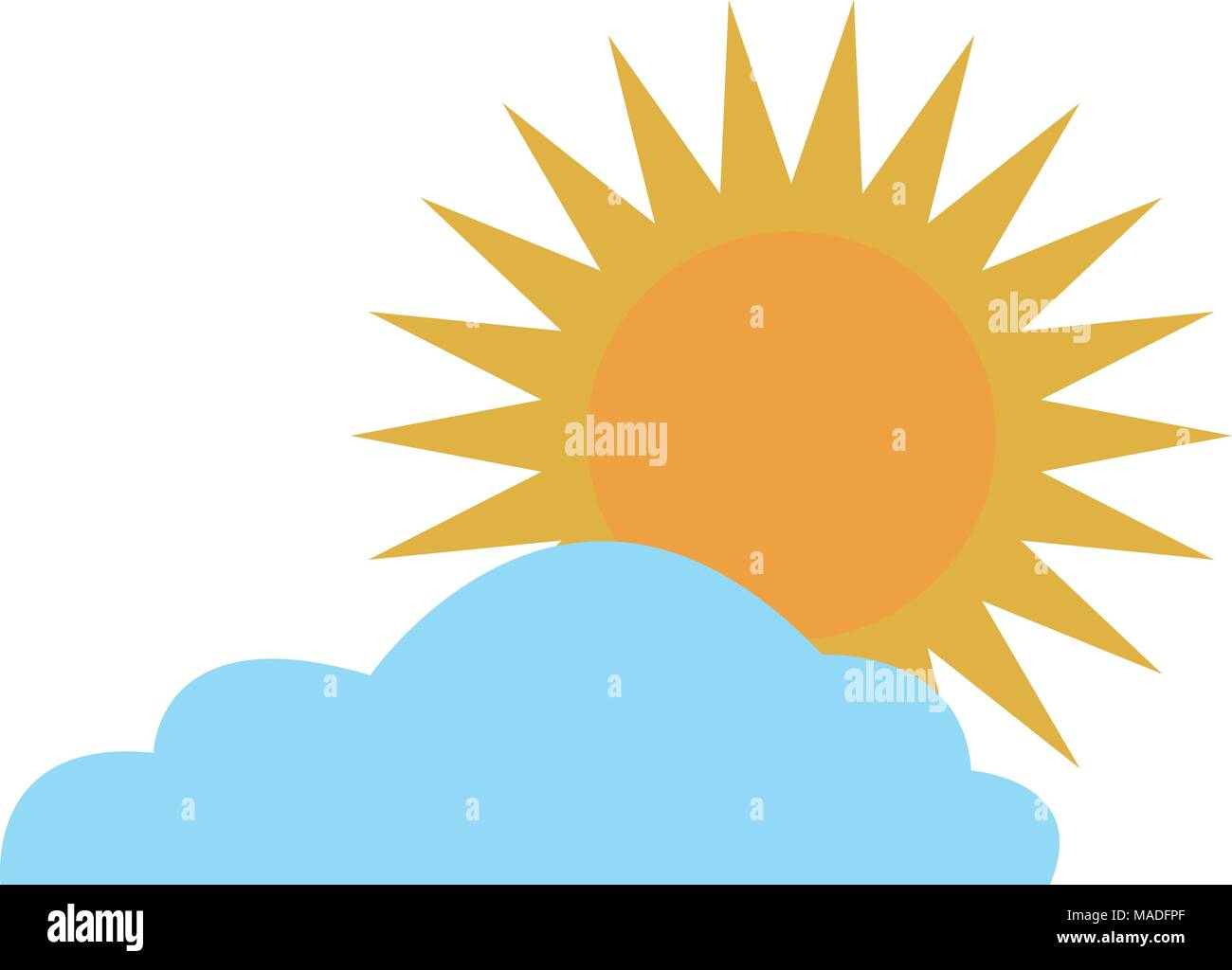 Sun and cloud weather symbol Stock Vector Image & Art - Alamy